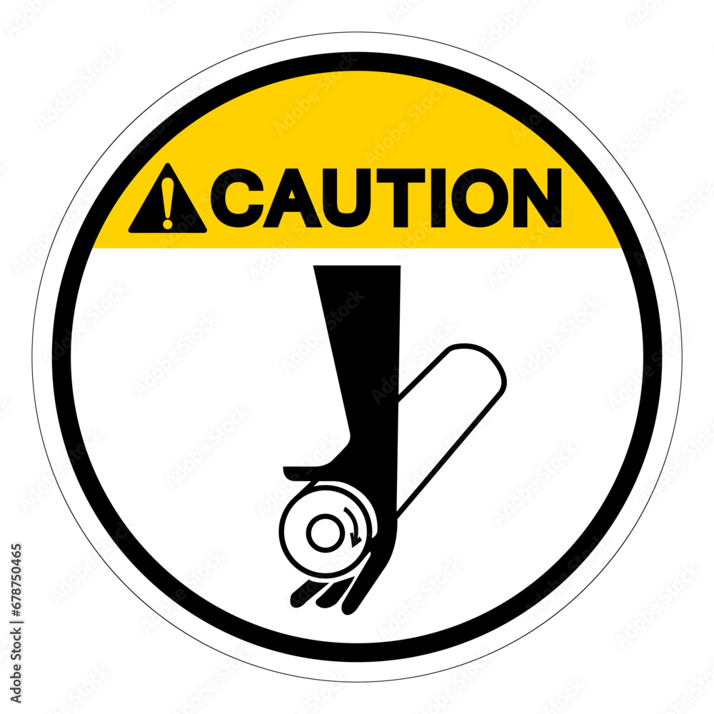 Caution Pinch Point Symbol Sign, Vector Illustration, Isolate On White ...
