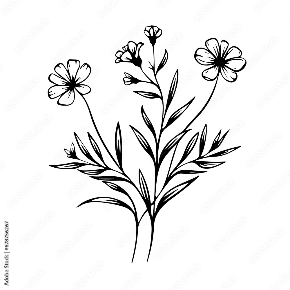 line drawing, line art png, line art prints, spring clipart, line art ...