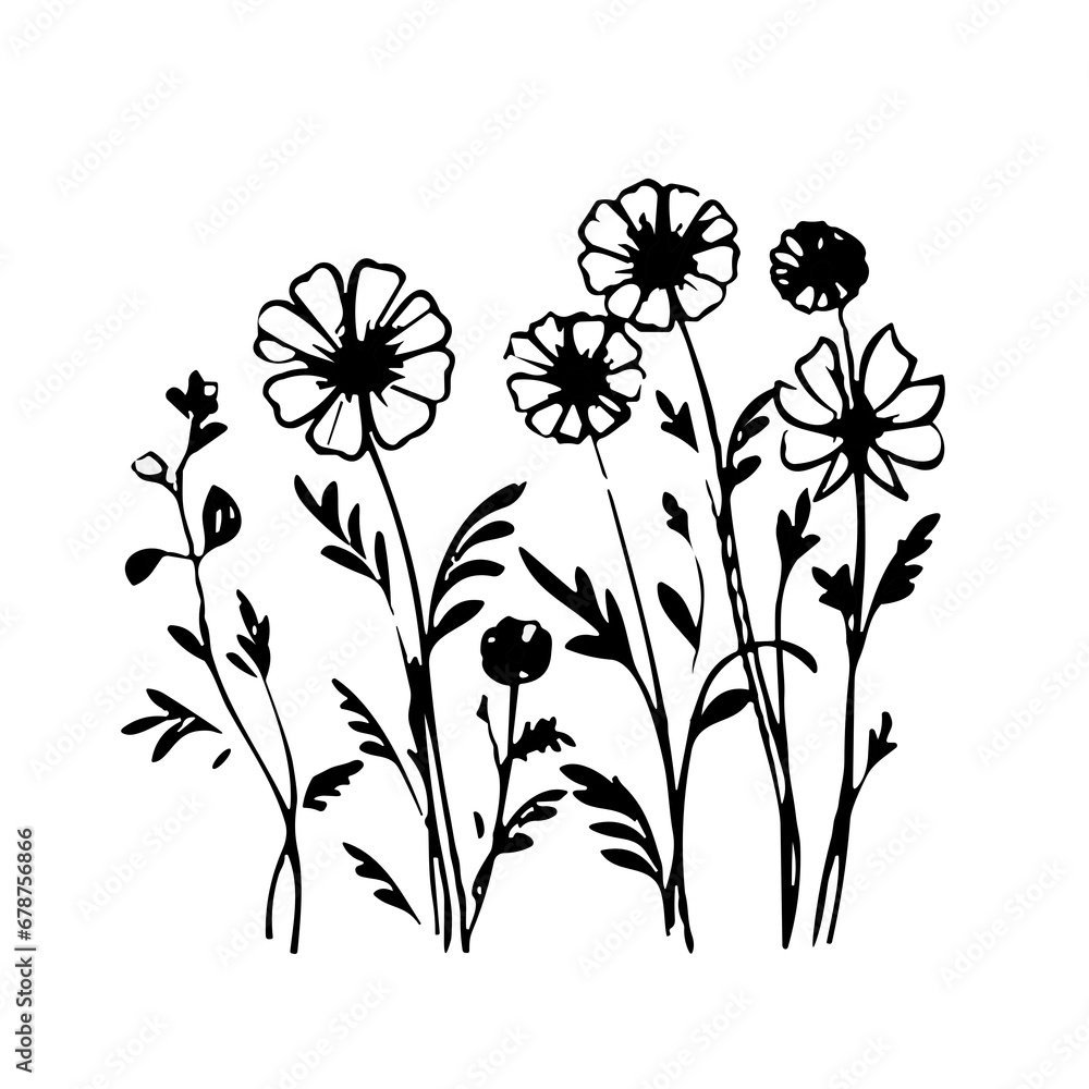 line drawing, line art png, line art prints, spring clipart, line art ...