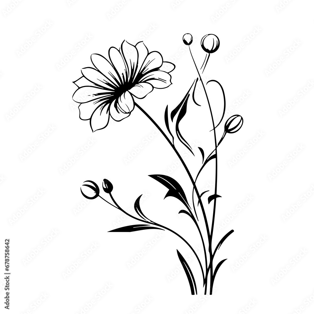 line drawing, line art png, line art prints, spring clipart, line art ...