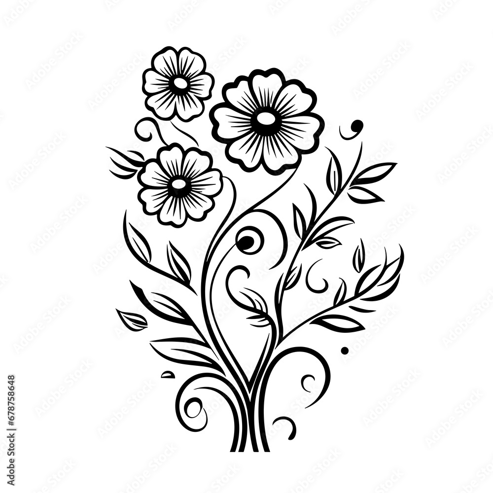 line drawing, line art png, line art prints, spring clipart, line art ...