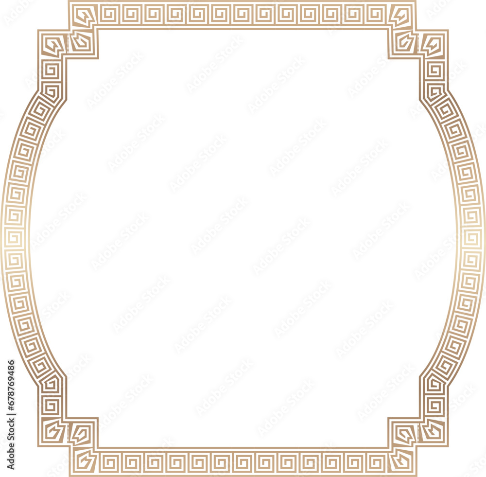 Square shape vintage frames meander frame Greek key pattern Greek ...