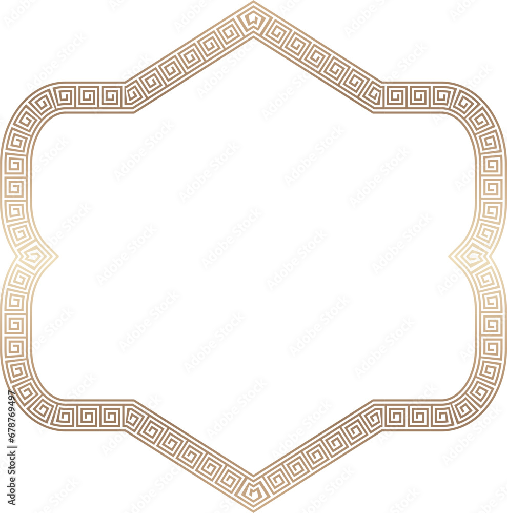 Square shape vintage frames meander frame Greek key pattern Greek ...