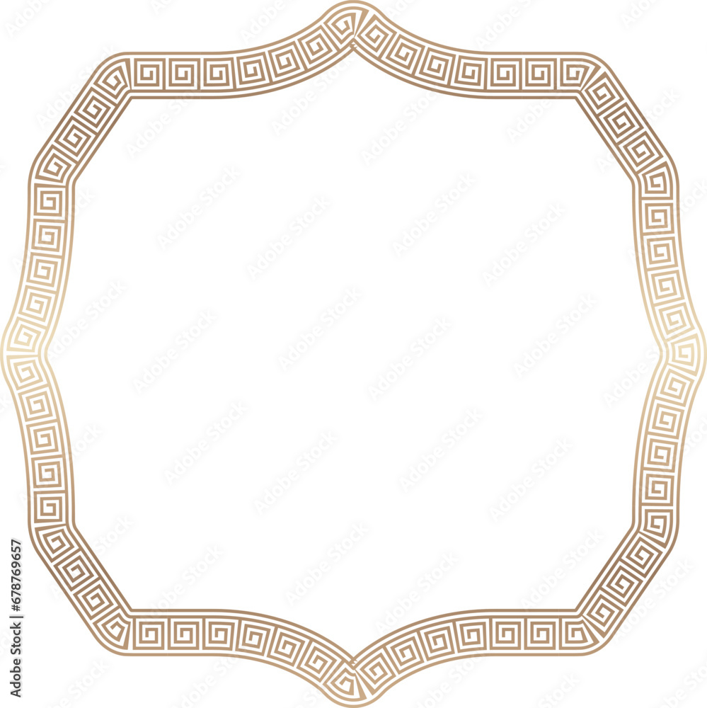Square shape vintage frames meander frame Greek key pattern Greek ...