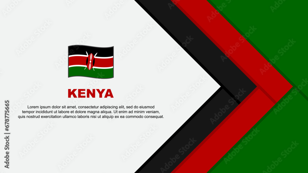Kenya Flag Abstract Background Design Template. Kenya Independence Day ...