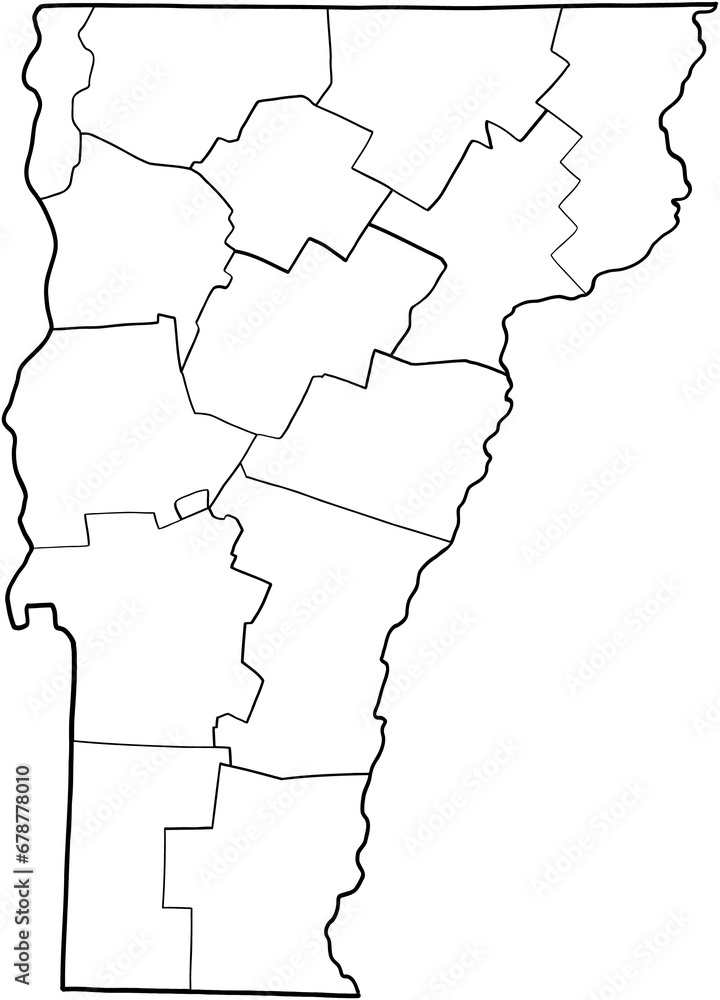doodle freehand drawing of vermont state map. Stock Illustration ...