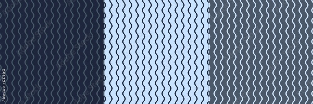 Seamless waves pattern. Curved lines vector. Different colours abstract ...