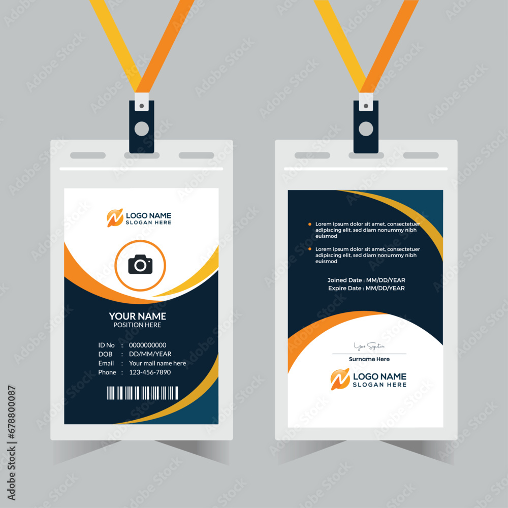Modern and clean business id card template. professional id card design ...