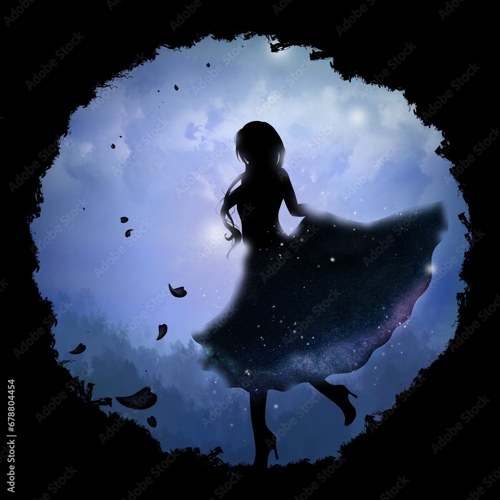 Poster Running through life. Silhouette art – Wall Art | UkPosters