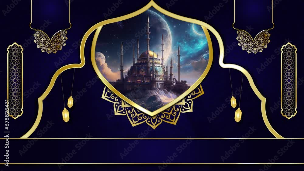 animated luxury islamic background , muslim mosque , islamic design ...