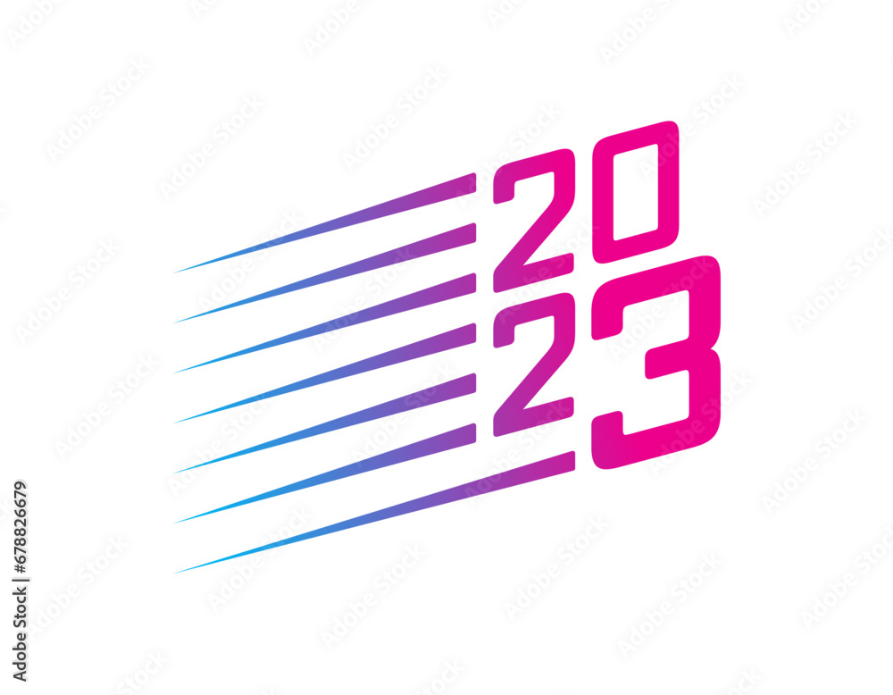 fast 2023 logo. 2023 year logo. 2023 year concept for agenda, calendar ...