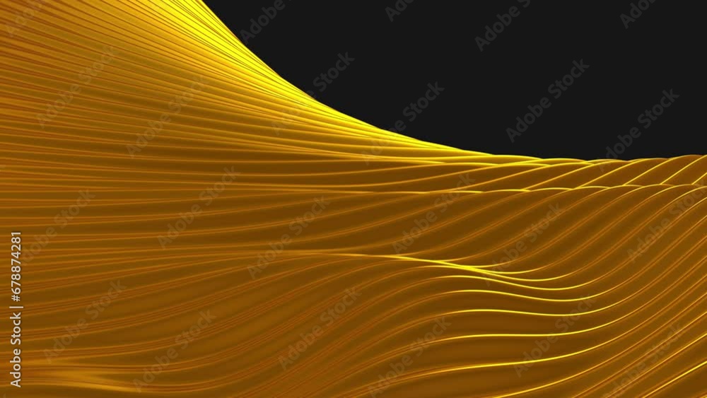 This stock motion graphic video of 4K Gold Background with gentle ...