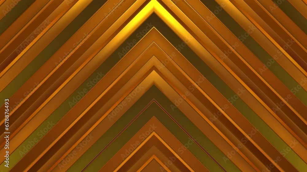This stock motion graphic video of 4K Gold Background with gentle overlapping curves on seamless ...