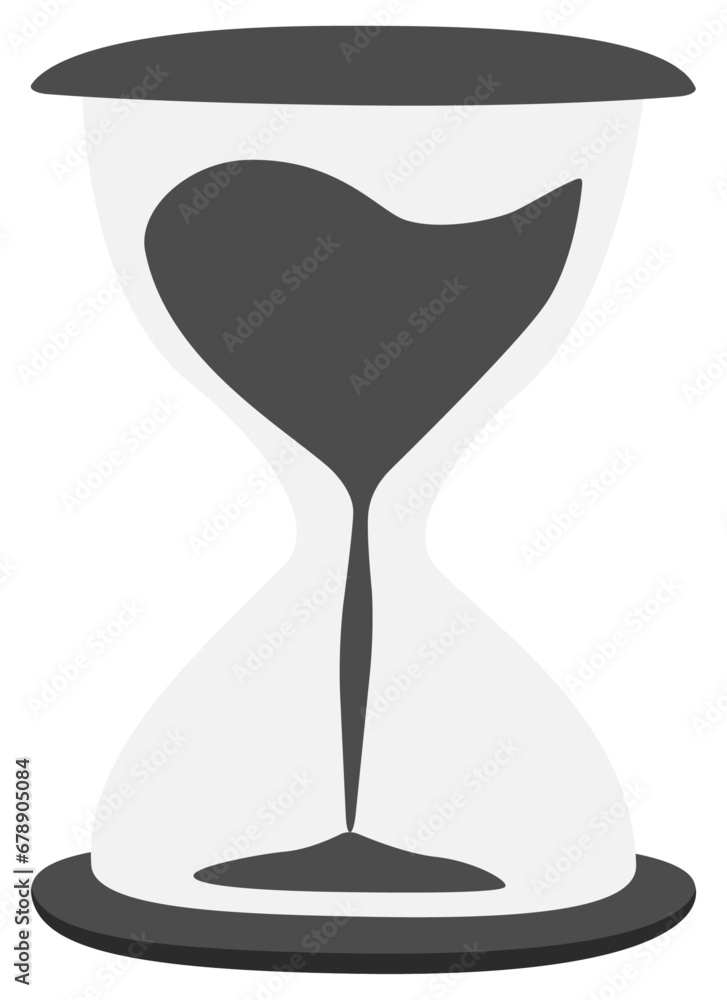 Hourglass icon with Sand Running Inside. Clock icons, Time icon symbol ...