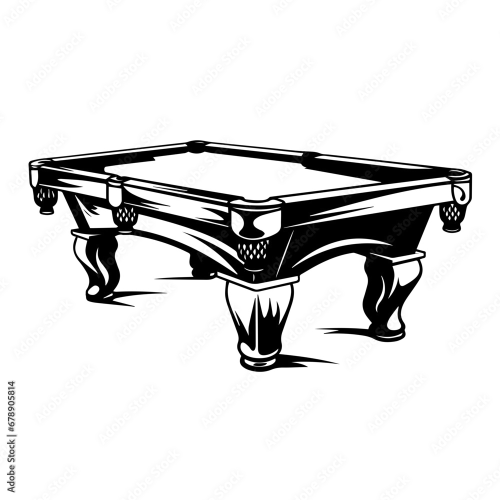 Billiard Table Vector Logo Art Stock Vector | Adobe Stock