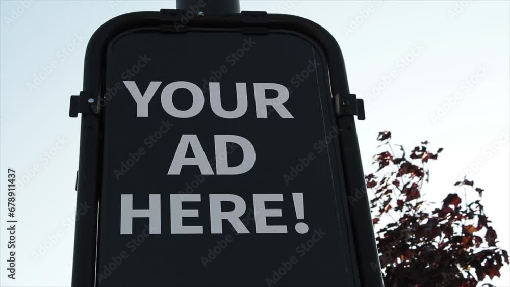 your ad here advertisement vertical rectangle sign on post outdoor ...