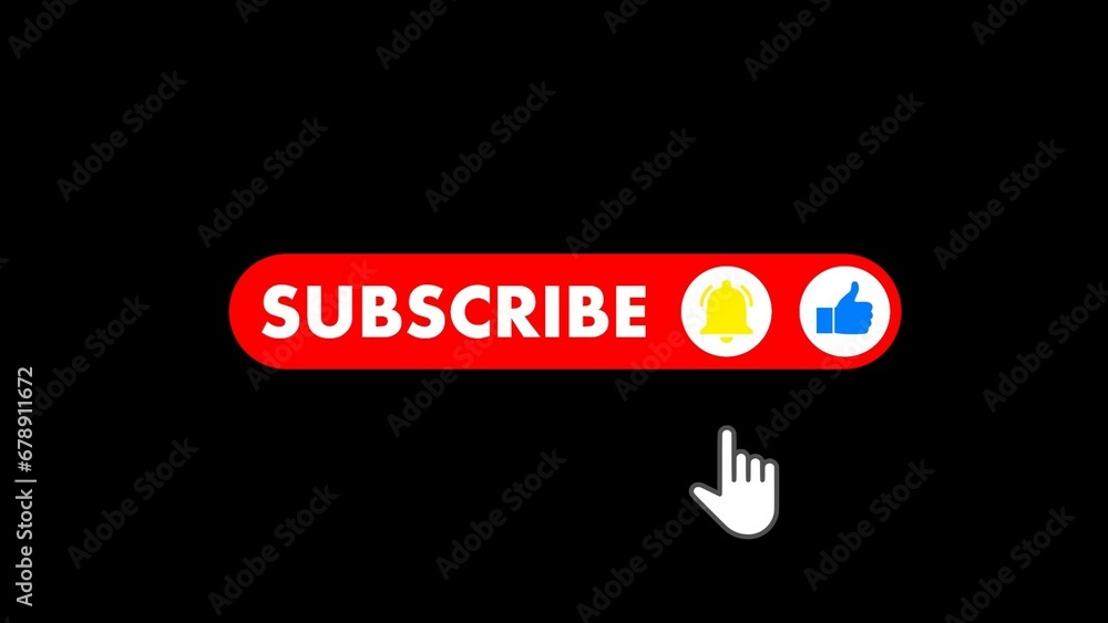Professional Like, Subscribe and Hit The Bell Icon Lower Third Stock ...