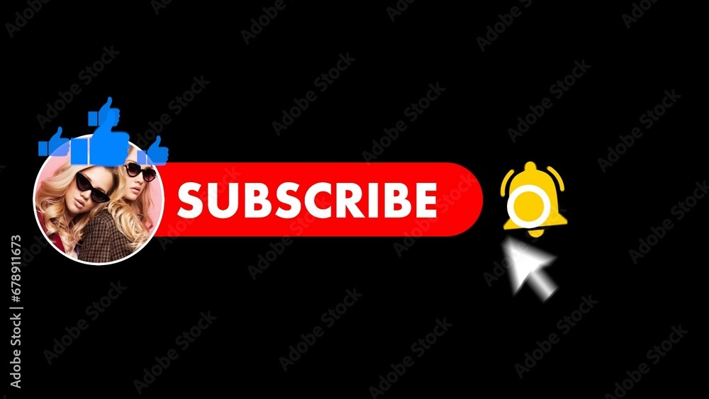 Clean Like, Subscribe and Hit The Bell Icon Lower Third Stock Template ...