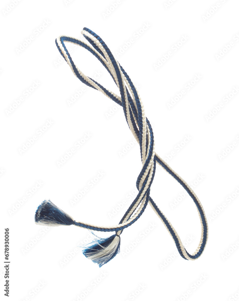 String rope obi Japanese Traditional Komono equipment fly in air with ...