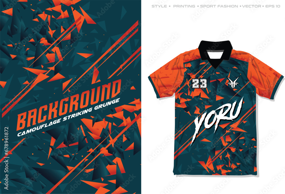 sublimation sports jersey design vector illustration, background style ...