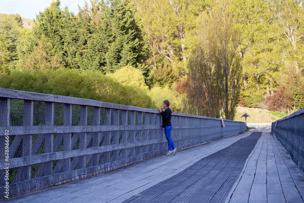 Historical Lower Shotover Bridge in Queenstown, New Zealand, featuring ...