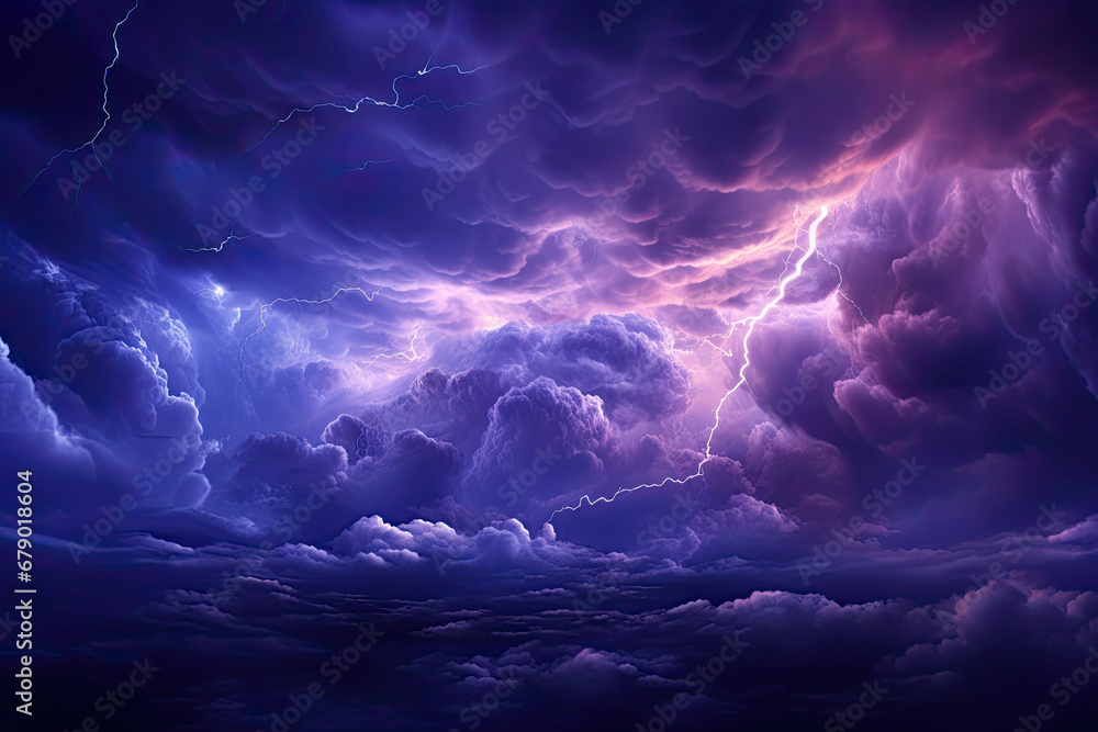 Amethyst night sky with clouds. Storm, wind, rain. Dramatic dark skies ...
