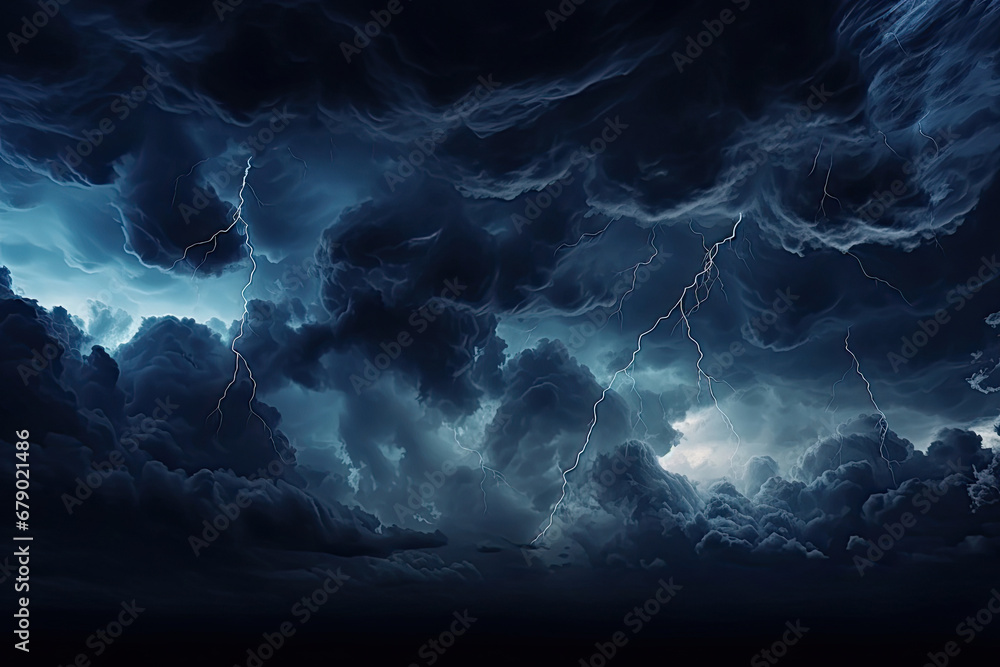 Black night sky with clouds. Storm, wind, rain. Dramatic dark skies ...