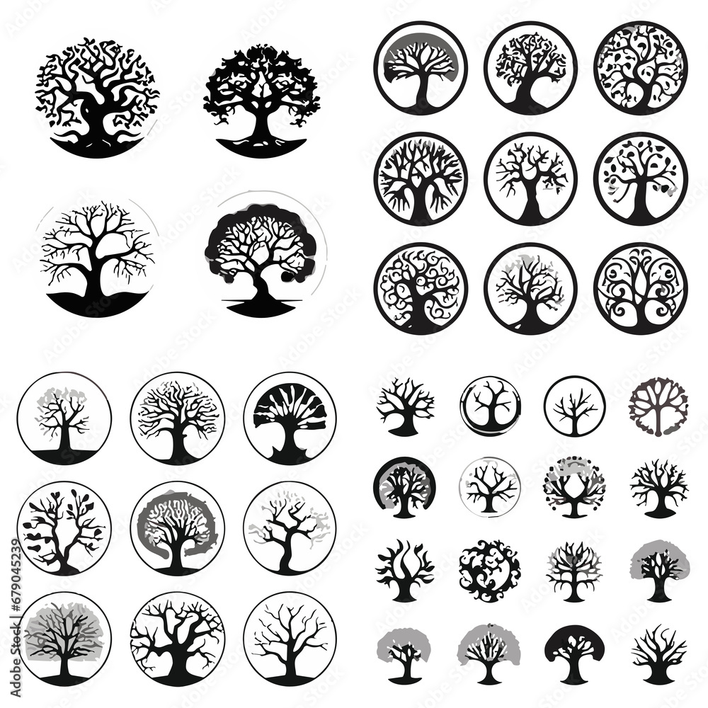 tree silhouette, tree vector, tree illustration, tree svg, leaves png ...