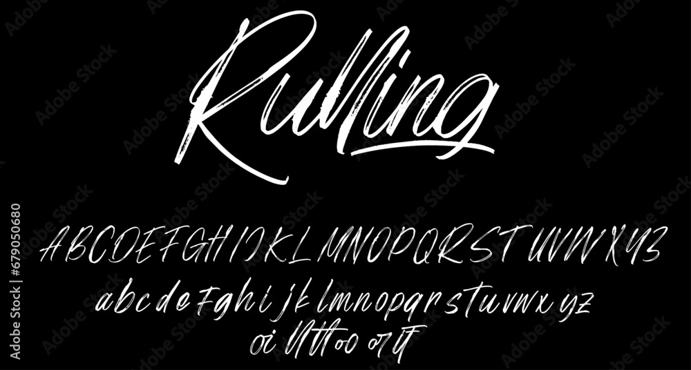 Font Handwritten Script Rulling Texture Brush Font Type Font lettering ...