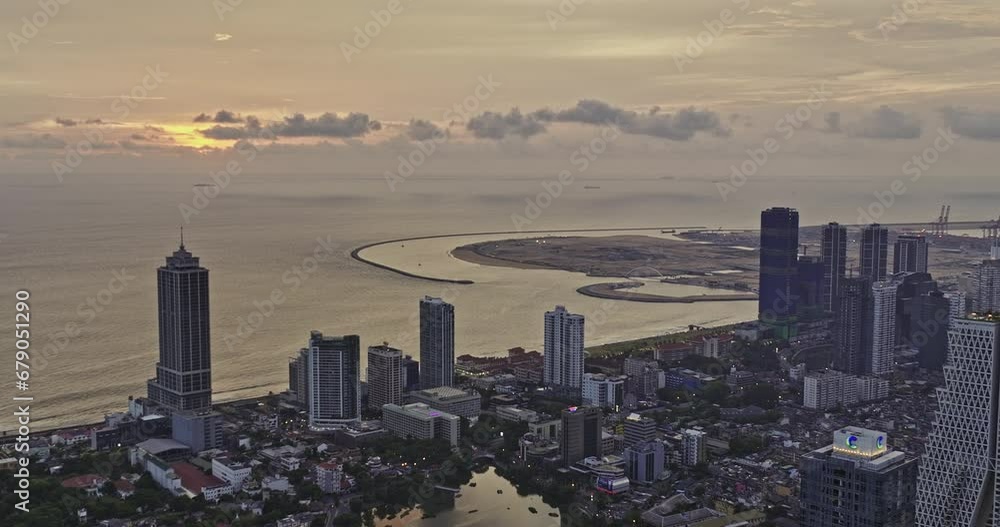 Colombo Sri Lanka Aerial v31 drone flyover Wekanda neighborhood ...