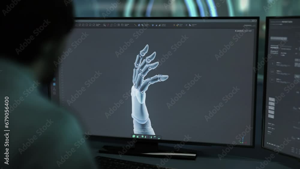 Creating a 3D model of a robotic arm with multiple hydraulics ...