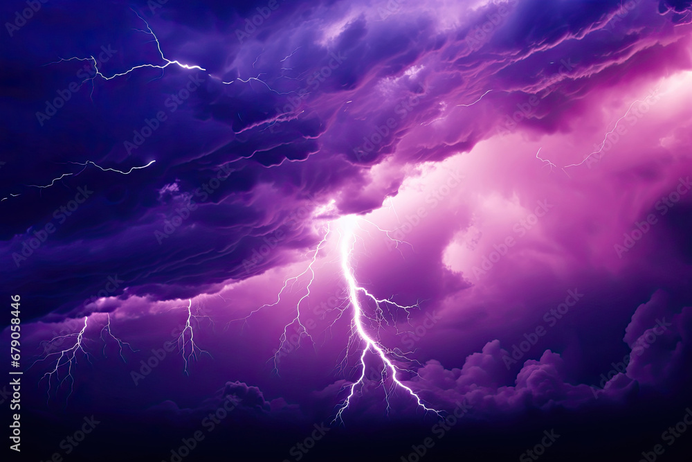 Plum purple stormy night sky with dramatic clouds Stock Photo | Adobe Stock