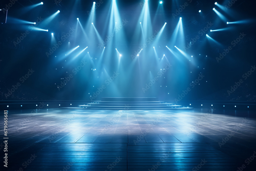 Artistic performances stage light background with spotlight illuminated ...