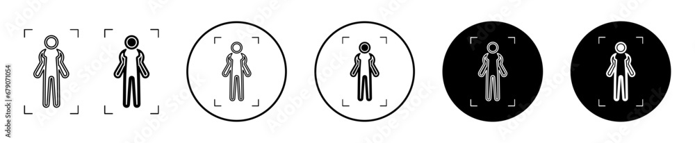 Body scan vector icon illustration set Stock Vector | Adobe Stock