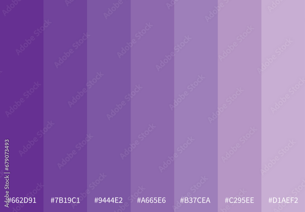 Purple Gradient Color Palette Stock Vector | Adobe Stock