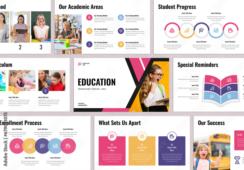 Education Presentation Template Design Layout Stock Template | Adobe Stock
