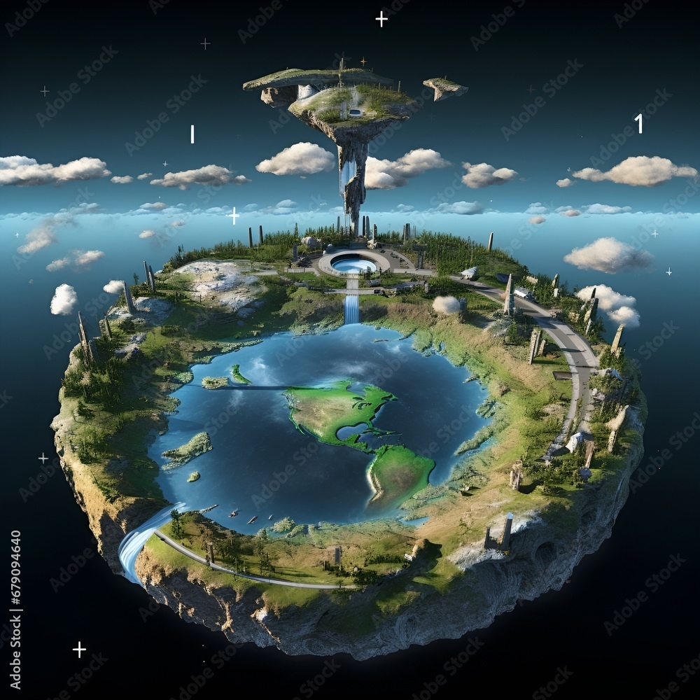 Explore the controversial concept with a captivating image of the flat ...