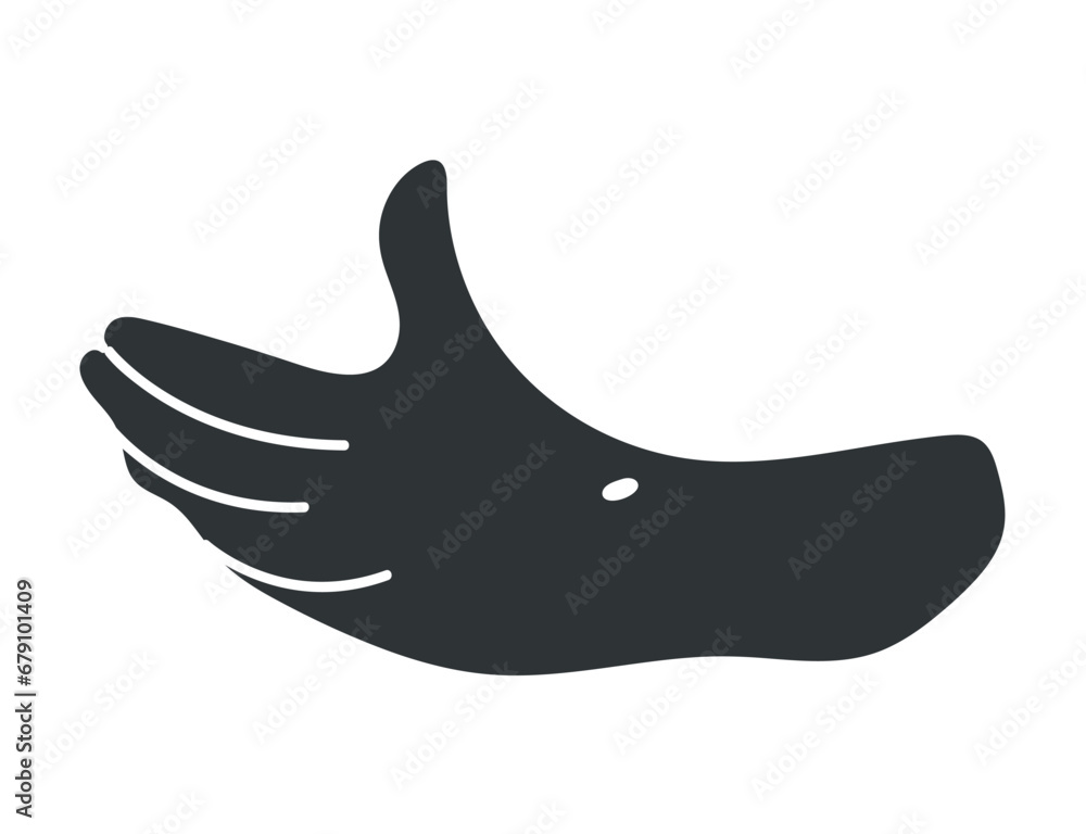 Element of hand set in flat black design. In this mesmerizing ...