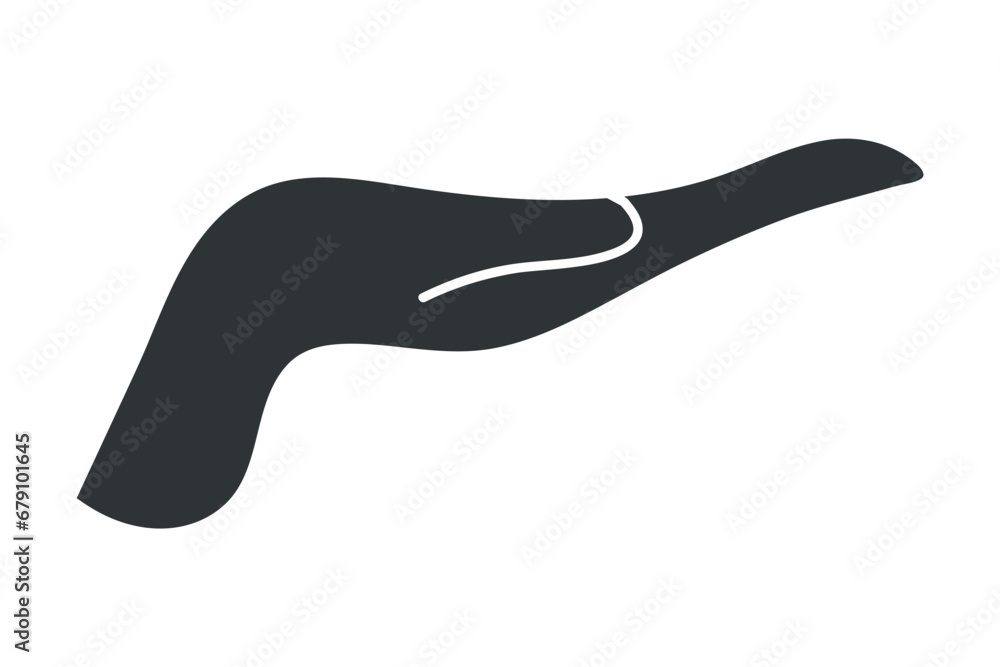 Element of hand set in flat black design. in this mesmerizing ...