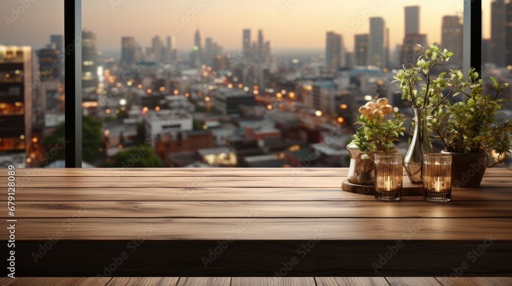 Wood Table Top On Blur Window, HD, Background Wallpaper, Desktop ...
