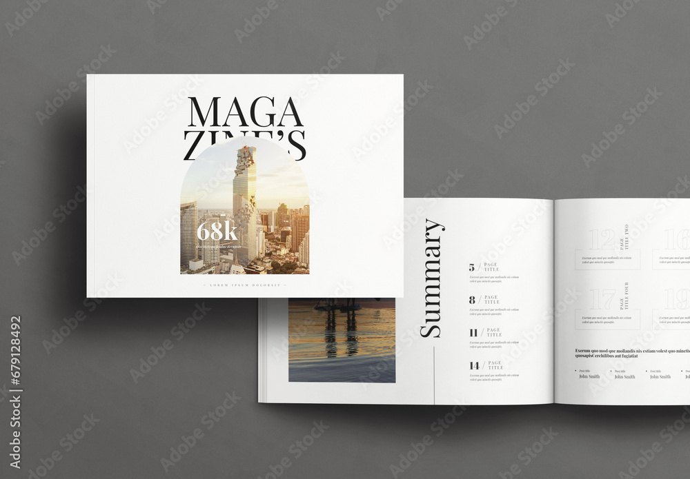 Minimalist Magazine Booklet Template Stock Template | Adobe Stock
