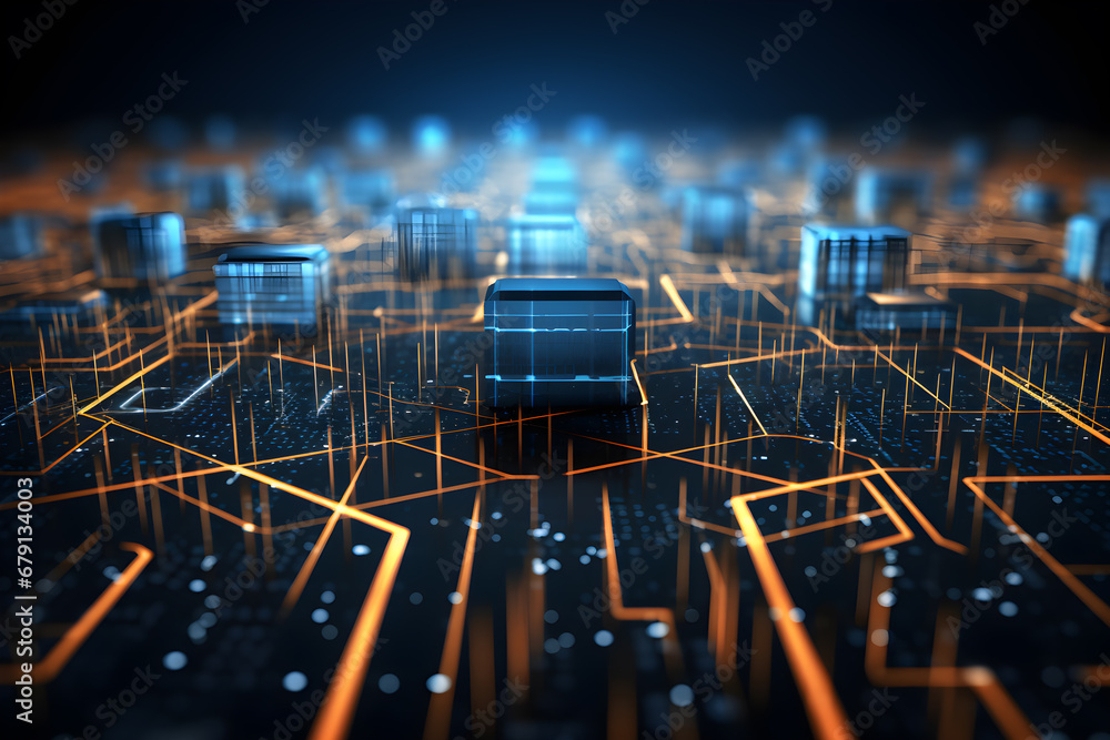 Technology background of information big data concept, Abstract ...