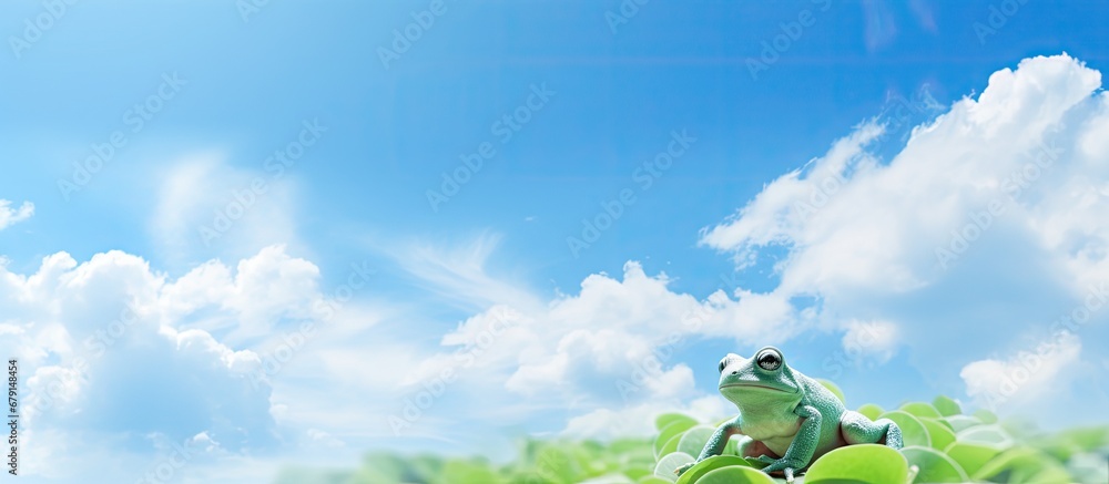 Imagination a small frog escaping from a big one captures photos in ...