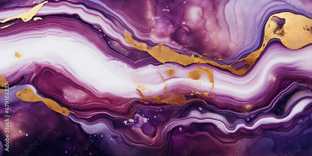 Marble with gilding. Abstract Marble artwork mixed with buzzy geometric ...