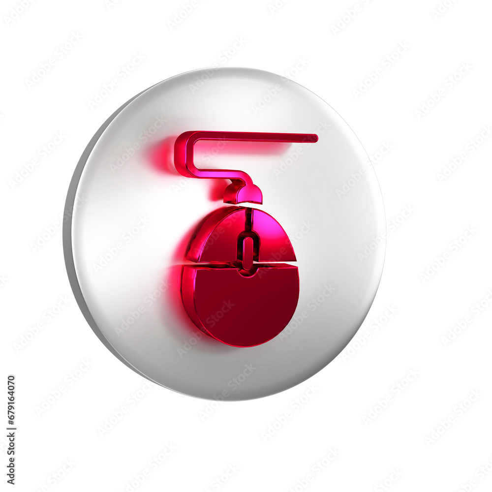 Red Computer mouse gaming icon isolated on transparent background ...
