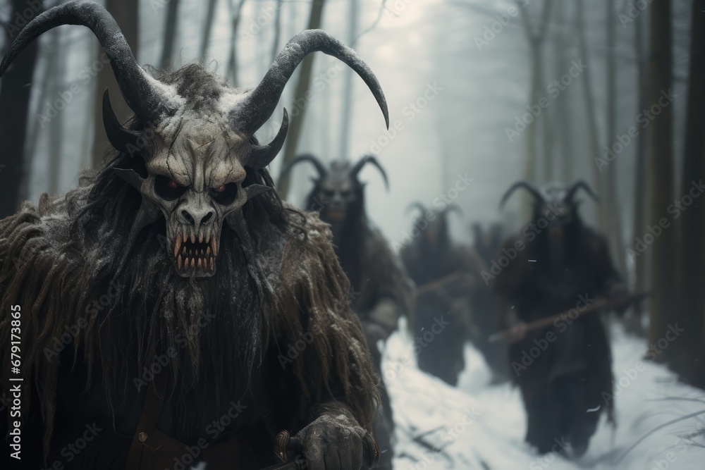 Photo & Art Print Krampus, Christmas devil folklore character, Yulia Furman