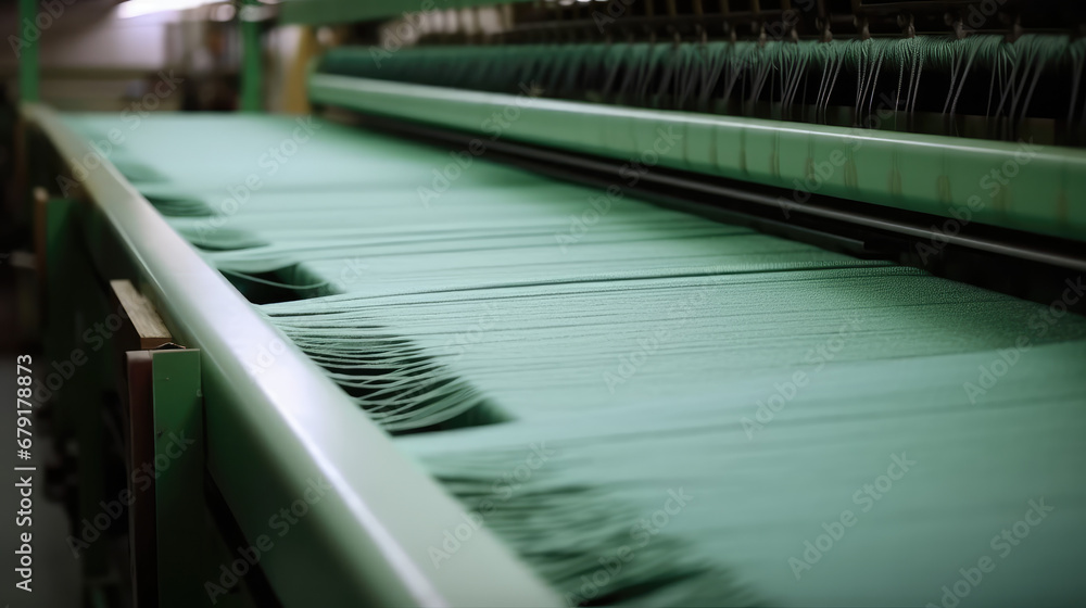 Fabric production, weaving factory, sewing automation, green fabric and ...