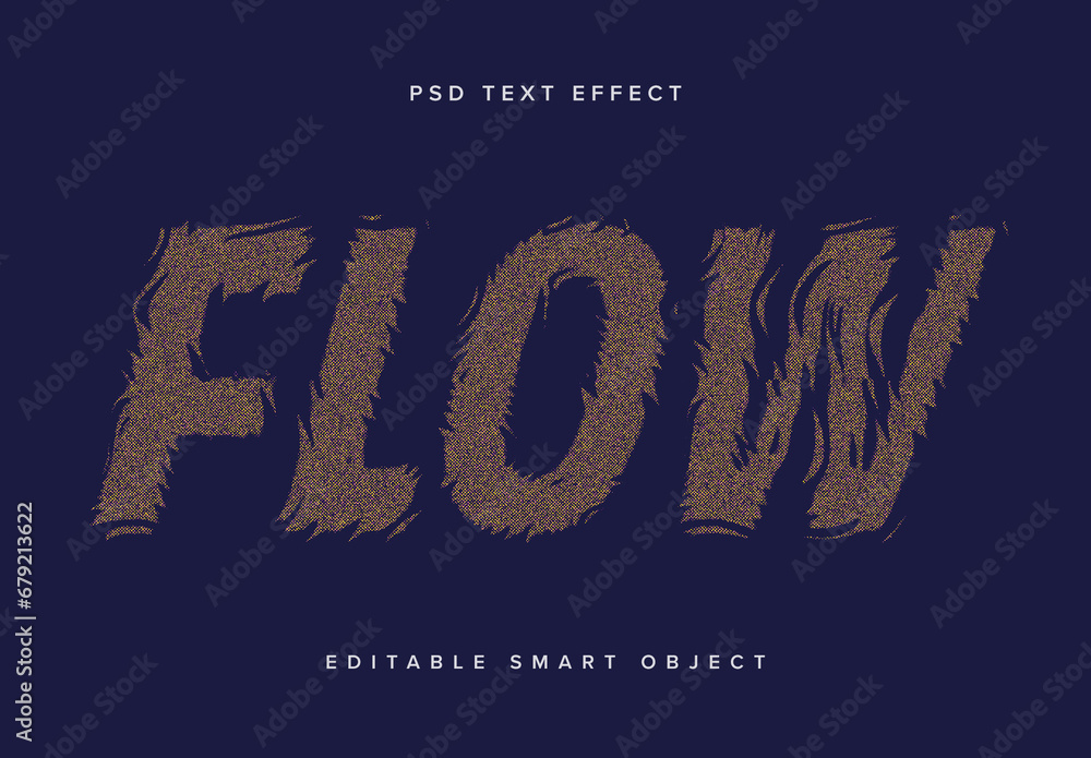 Textured Distorted Text Effect Mockup Stock Template | Adobe Stock