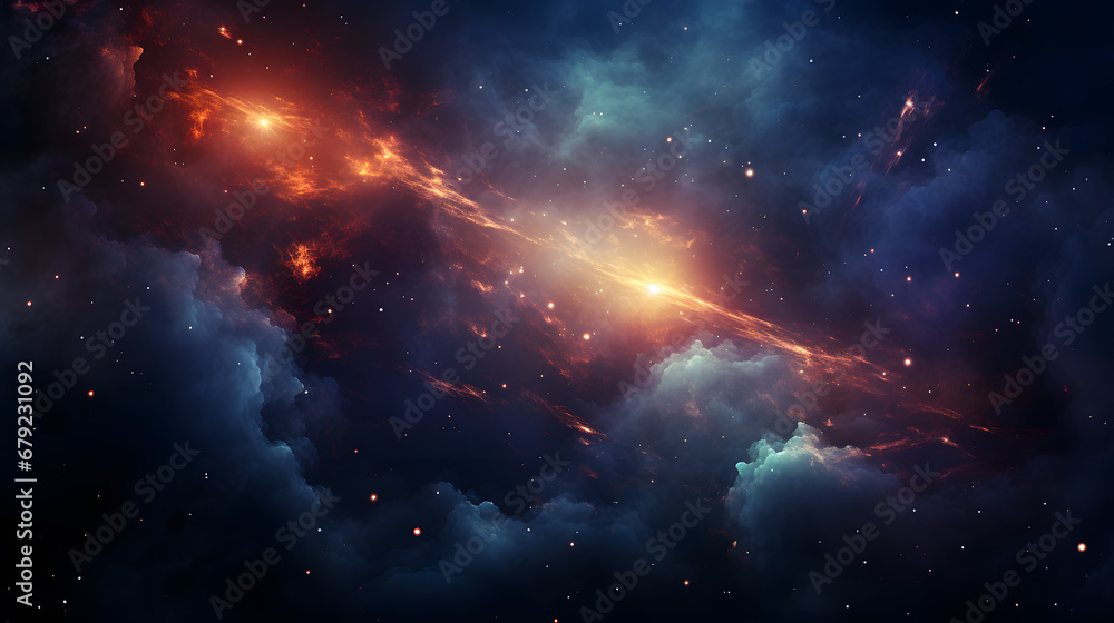 A digital art piece depicting a cosmic scene with stars transitioning ...