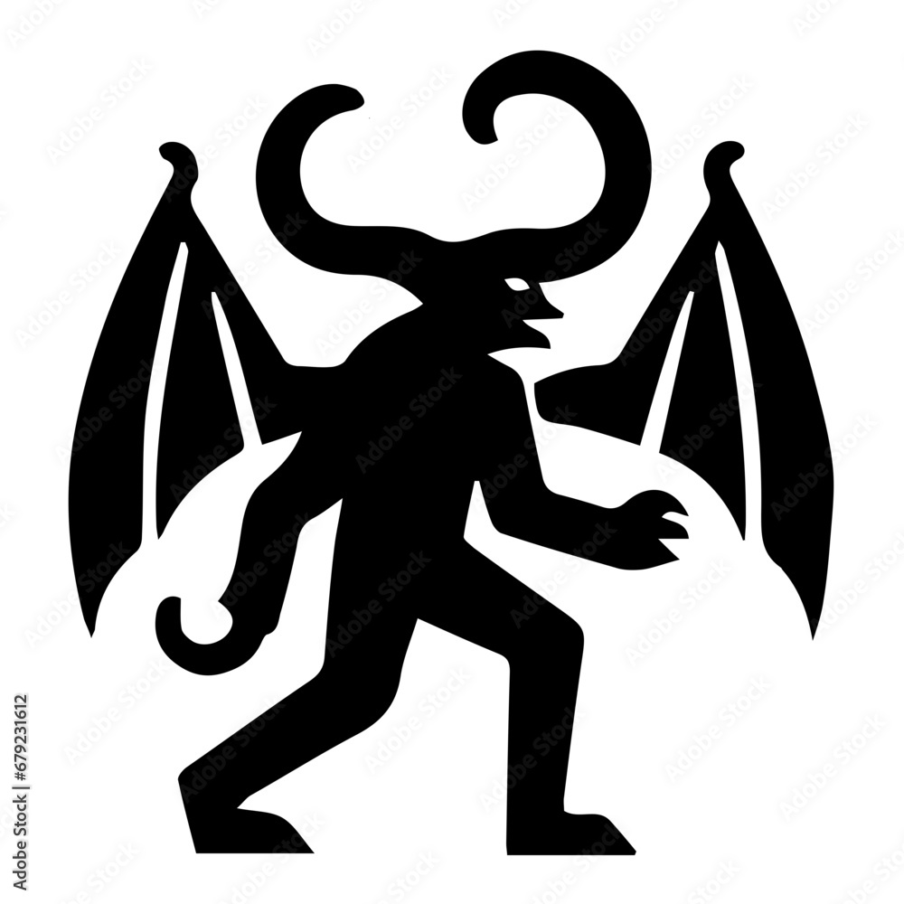Legendary Jersey Devil Vector Icon - Download Mysterious Cryptid ...